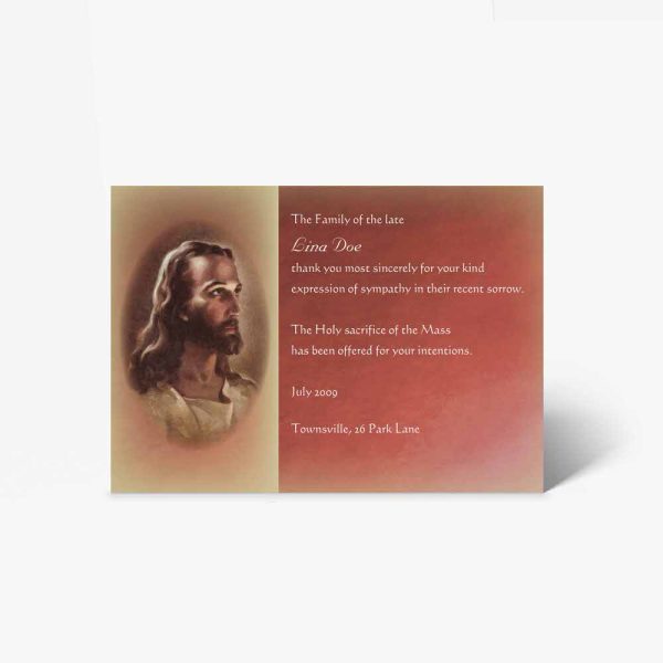 Image of Jesus Christ Acknowledgements - The Memorial Card Company